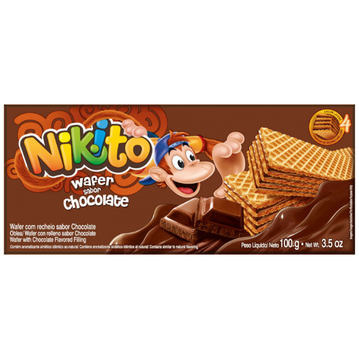 Waffle Sabor Chocolate Nikito - Maxi Express