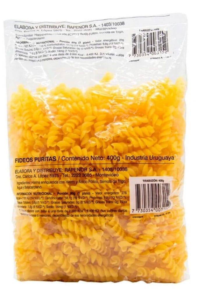 Fideos Puritas Tirabuzon 400g - Maxi Express